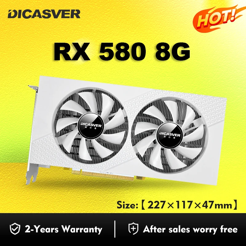 DICASVER-AMD-RX-580-8G-Graphics-Card-GDDR5-256Bit-2048SP-PCI-Express-3 ...