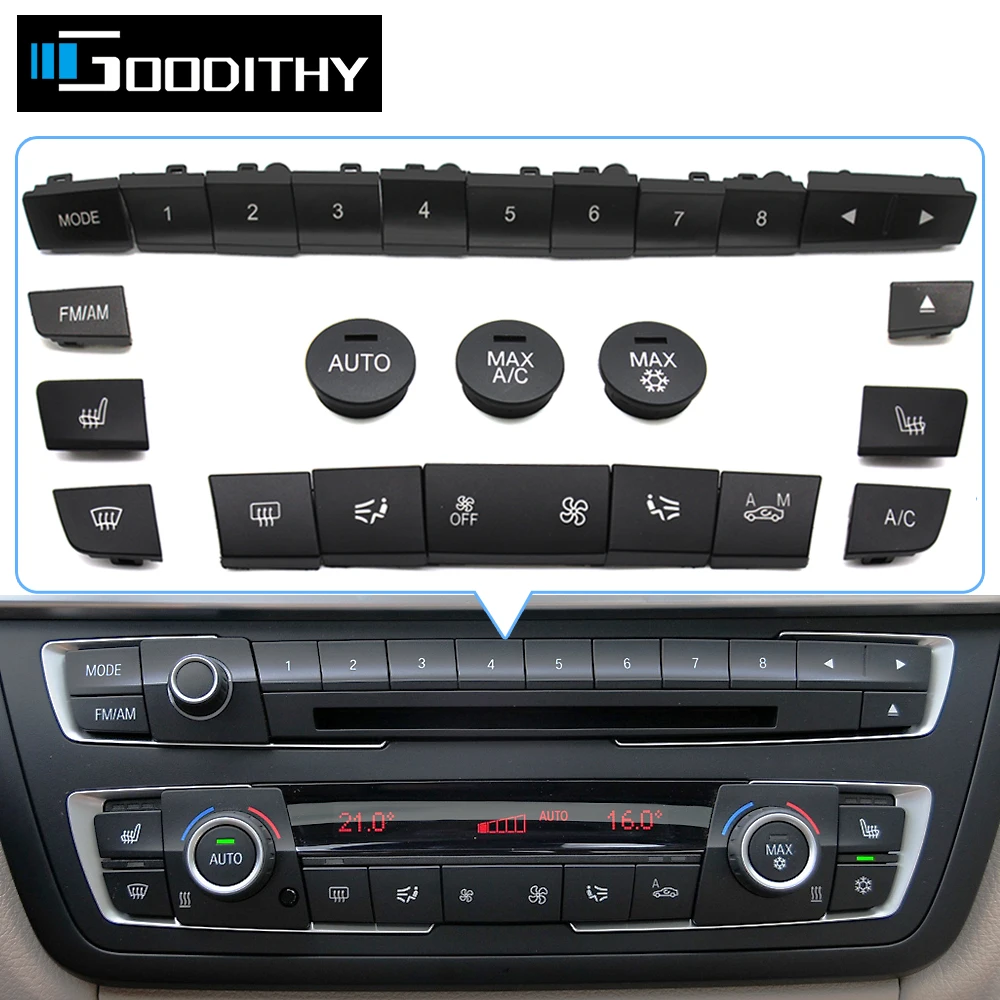 Dashboard Console Air Conditioner Knobs AC Button MAX AUTO Repair Kit ...