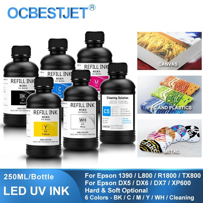 6-250ML-LED-UV-Ink-For-DX4-DX5-DX6-DX7-DX10-TX800-XP600-Printhead-For ...