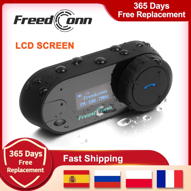 FreedConn Bluetooth Motorcycle Intercom Helmet Headset Wireless ...