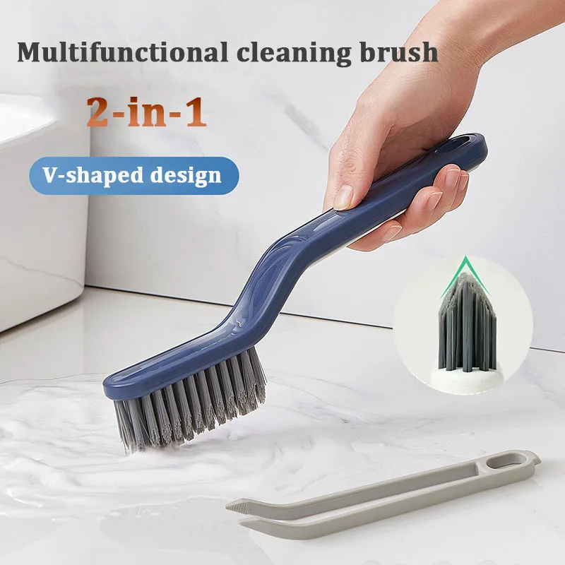 2-in-1Multipurpose Bathroom Tile Floor Gap Cleaning Brush Window Groove ...