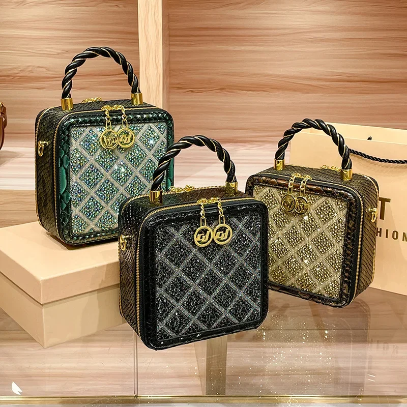 Elegant-Women-s-Top-handle-Bag-High-end-Feel-Fashionable-Diamond ...