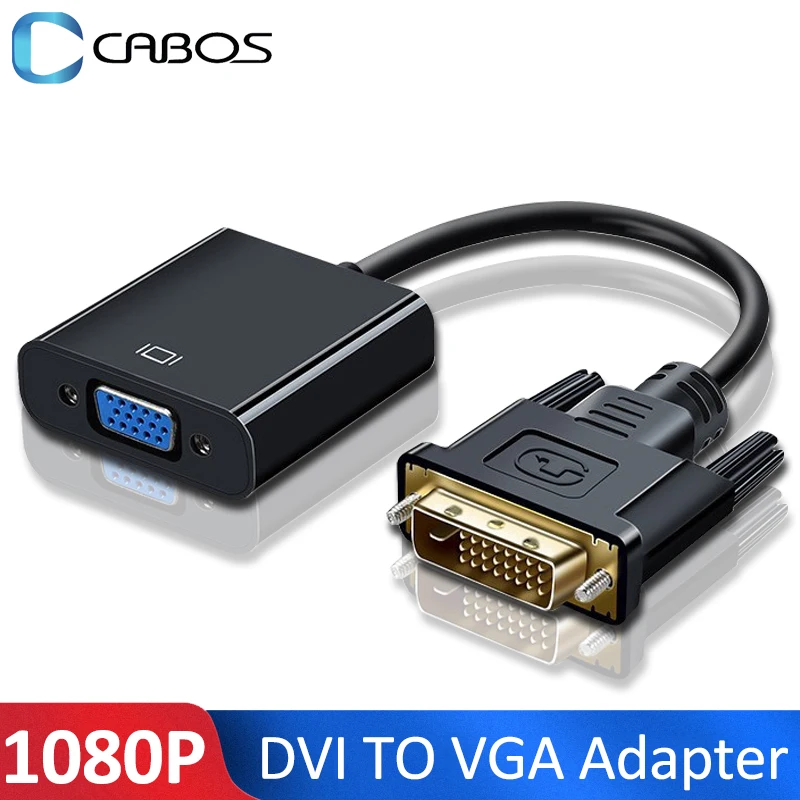 HD-1080P-DVI-Male-to-VGA-Female-Adapter-Cable-For-PC-Laptop-Projector ...