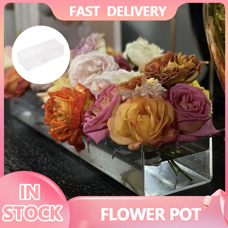 Rectangular-Floral-Arrangements-Desktop-Home-Decorate-Clear-Acrylic ...