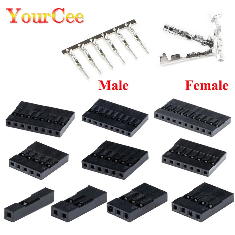 Dupont – Coque De Connecteur Mâle Femelle À Une Rangée De 2.54mm, 2, 3 ...