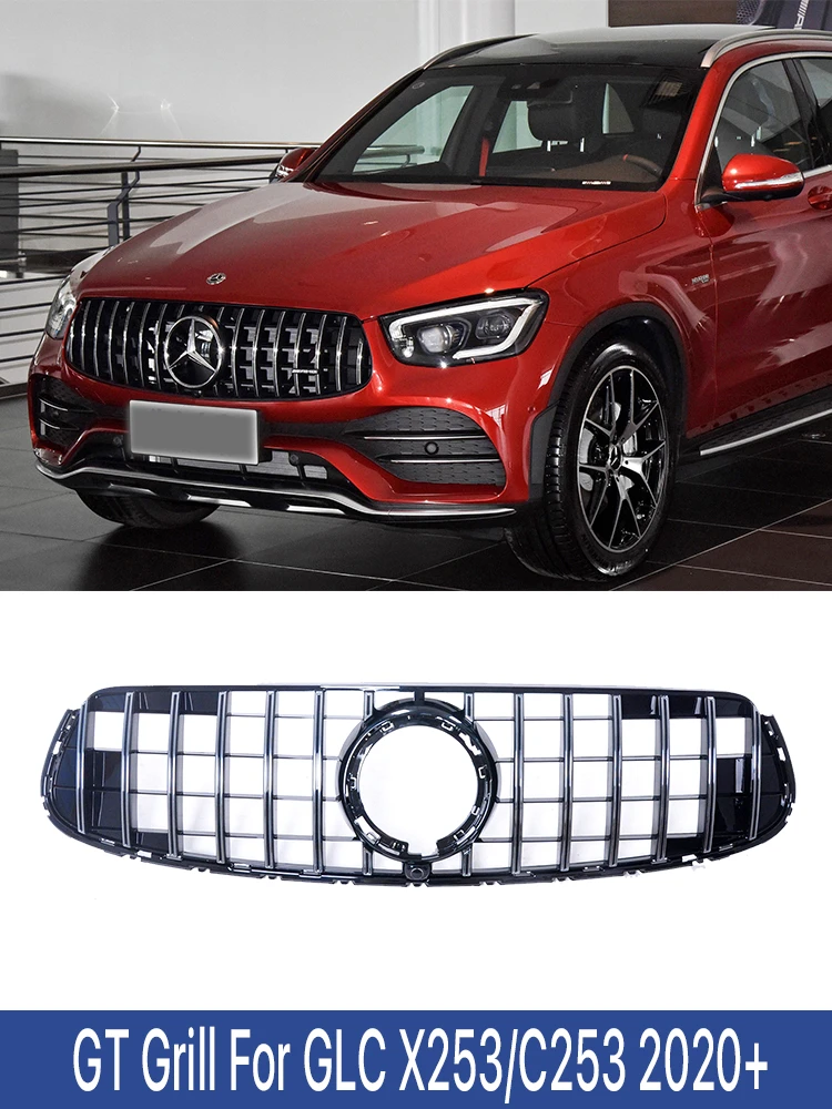 Black Silver Front Bumper Panamericana Gt Style Grille For Mercedes ...