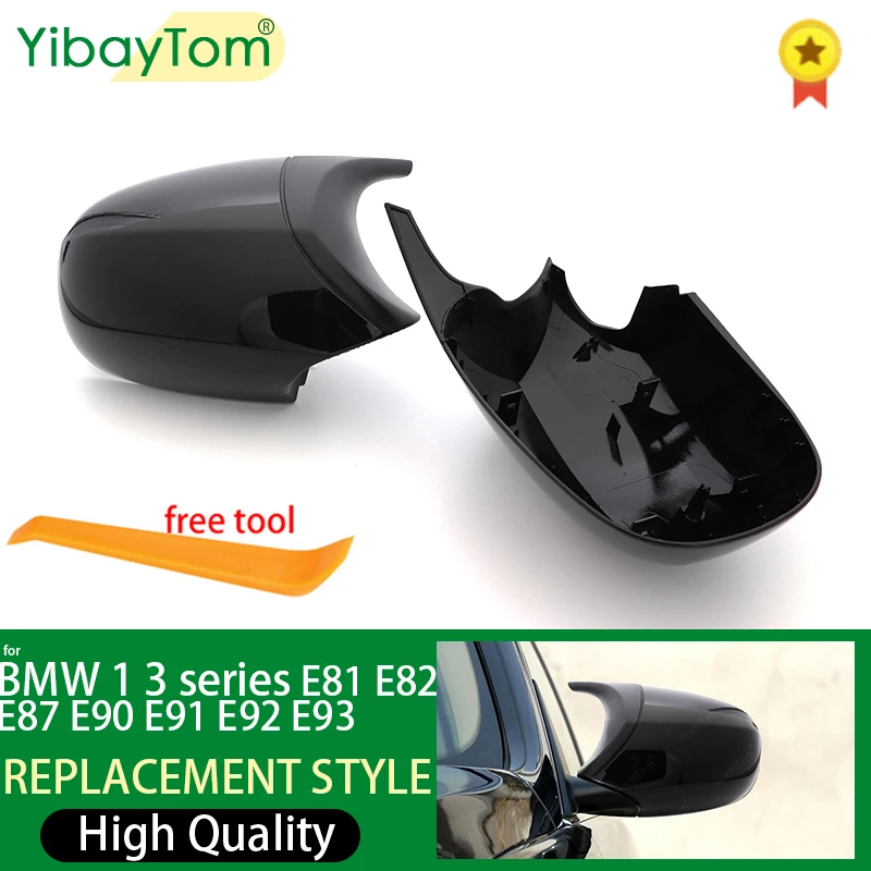 Side-Rearview-Mirror-Cap-Wing-Mirror-Cover-Fit-For-BMW-E90-E91-2005 ...