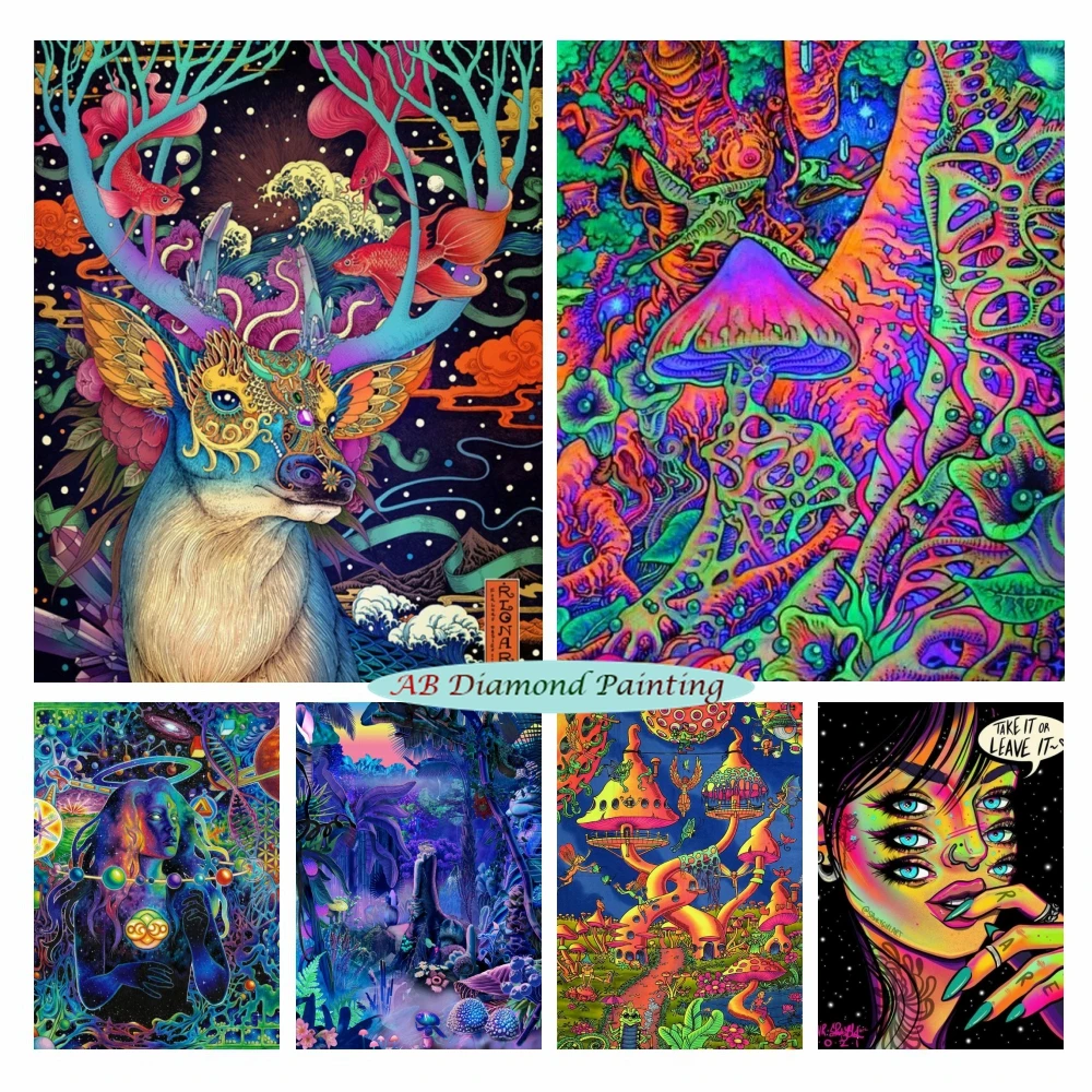 Psychedelic Posters Mushrooms