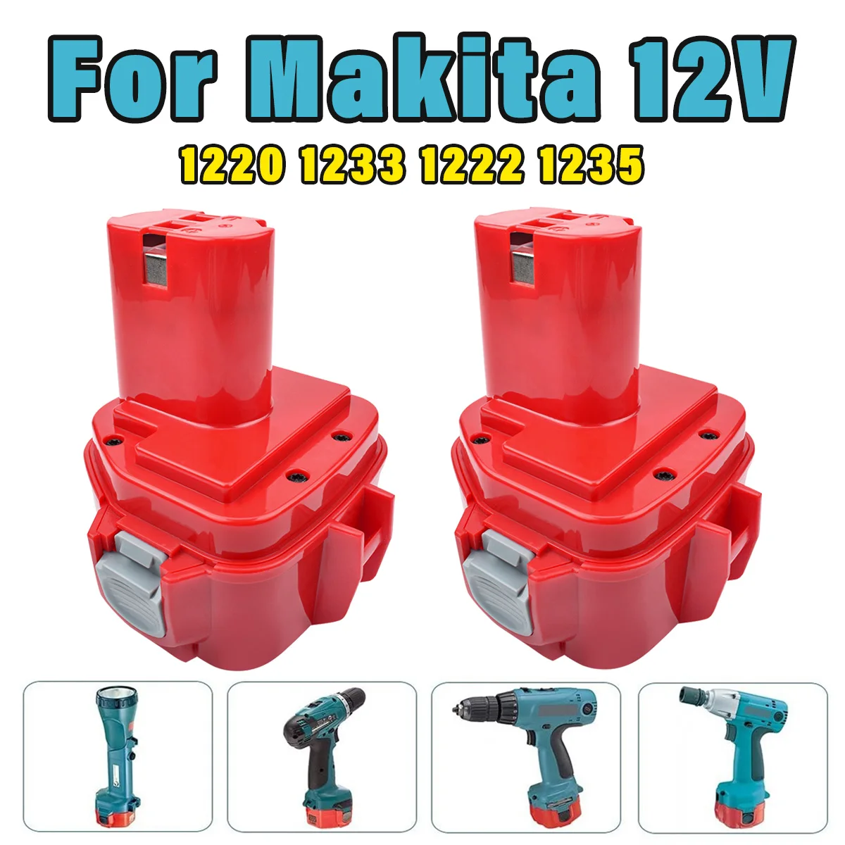 Replacement Battery for Makita 12V 3.0Ah/4.0Ah NiMH Rechargeable ...