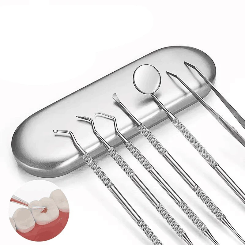 Dental-Mirror-Sickle-Tartar-Scaler-Teeth-Pick-Spatula-Dental-Laboratory ...