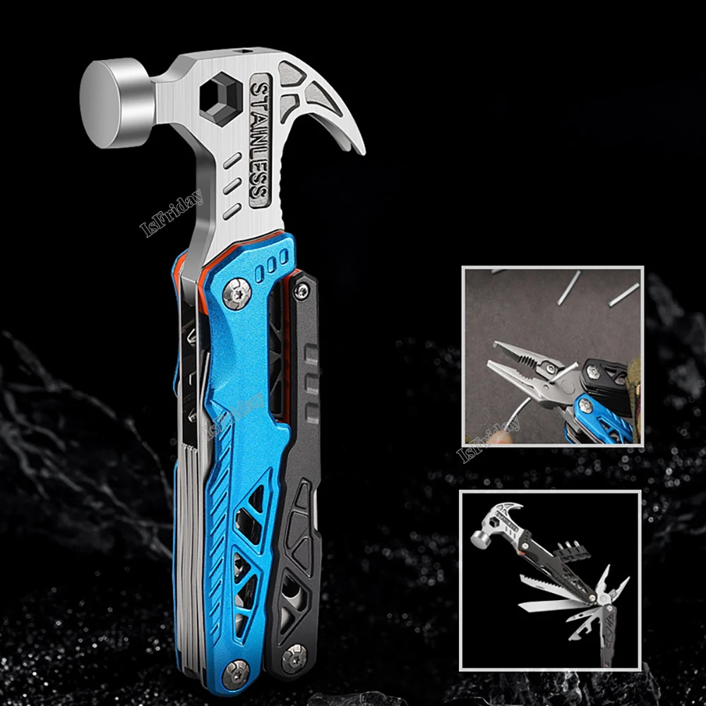 Newest-Multifunctional-Pliers-Multitool-Claw-Hammer-Stainless-Steel ...