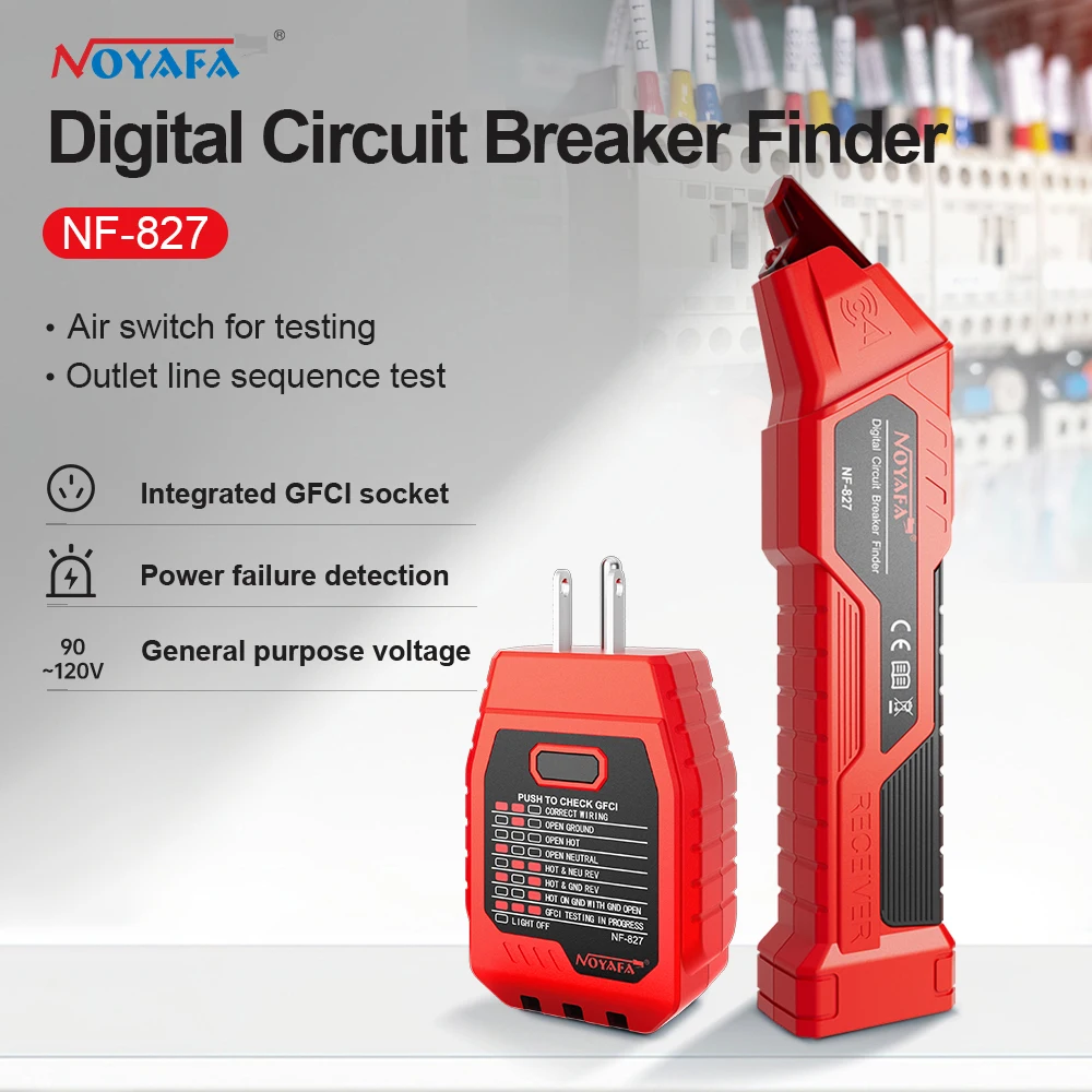Noyafa-Automatic-Circuit-Breaker-Finder-NF-827-Fuse-Socket-Tester-120V ...