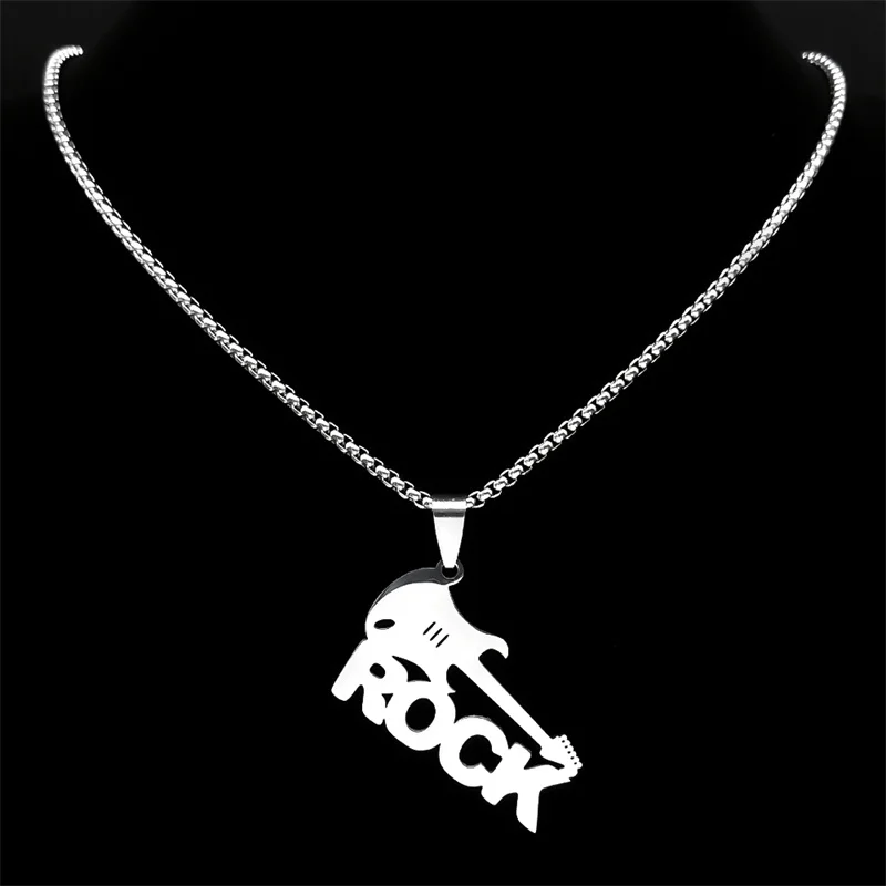 Rock Music Guitar Chain Necklace