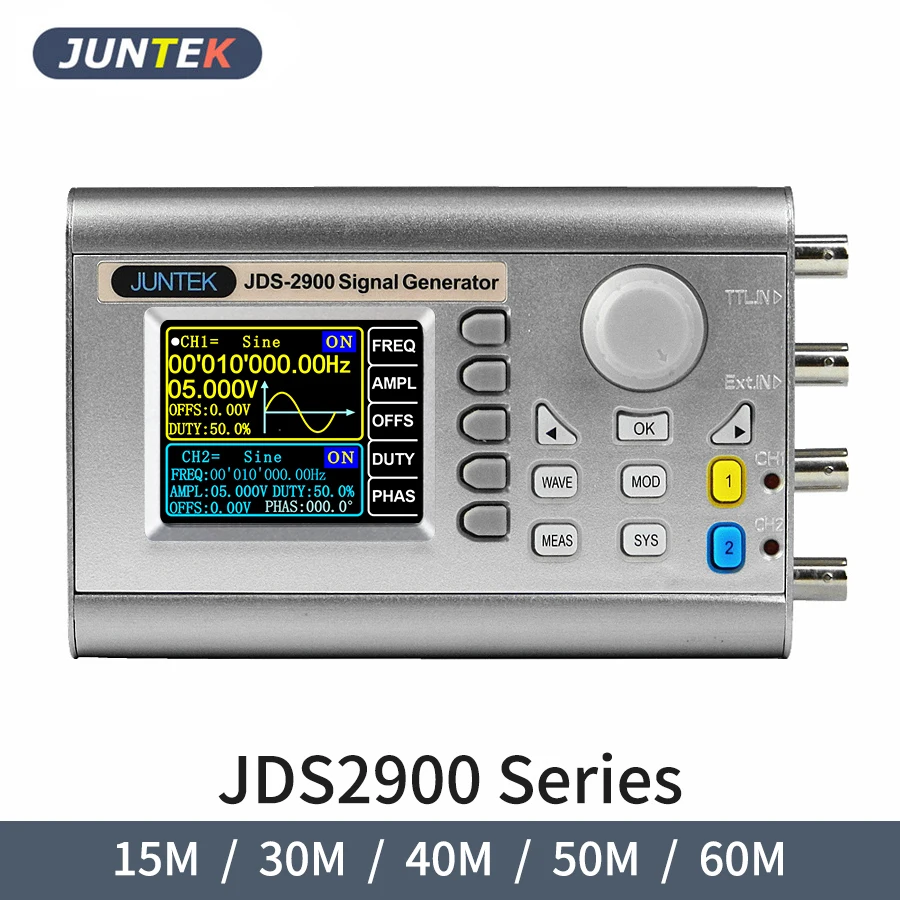 JDS2900-15-30-40-50-60MHz-DDS-Dual-CH-Function-Signal-Generator-Arbitrary-Waveform-Generator ...