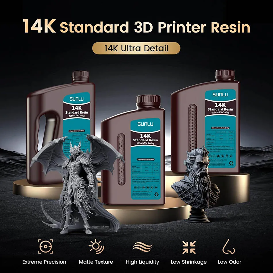 SUNLU-Standard-Resin-14K-High-Precision-3D-Printer-Resin-1KG-Fast ...