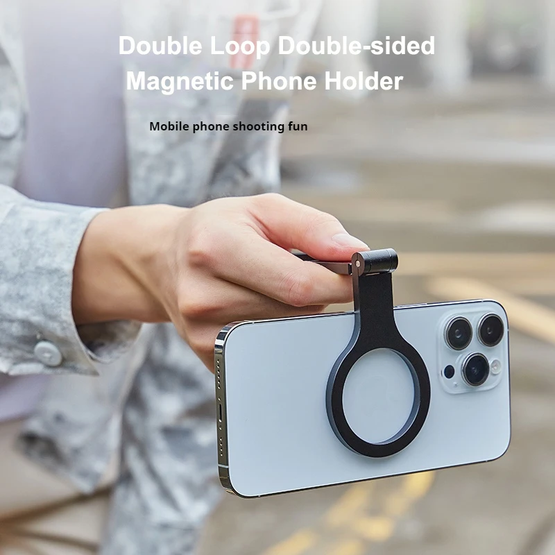 Double-Loop-Double-sided-Magnetic-Phone-Holder-Lug-Shoot-Stand-for ...