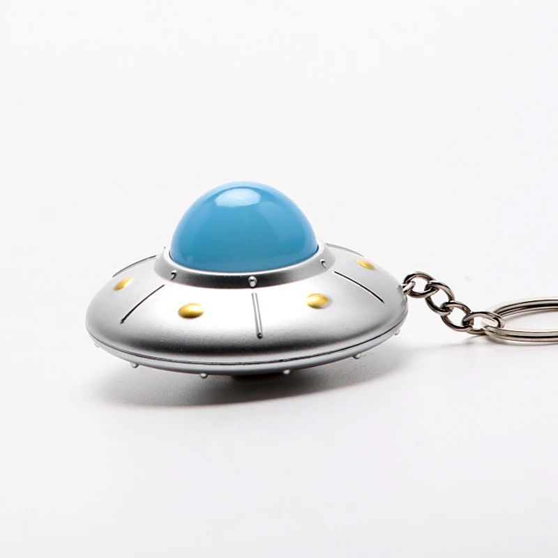 Mini-LED-Light-Flying-Saucer-Keychain-Creative-Spaceship-Model-Keyring ...