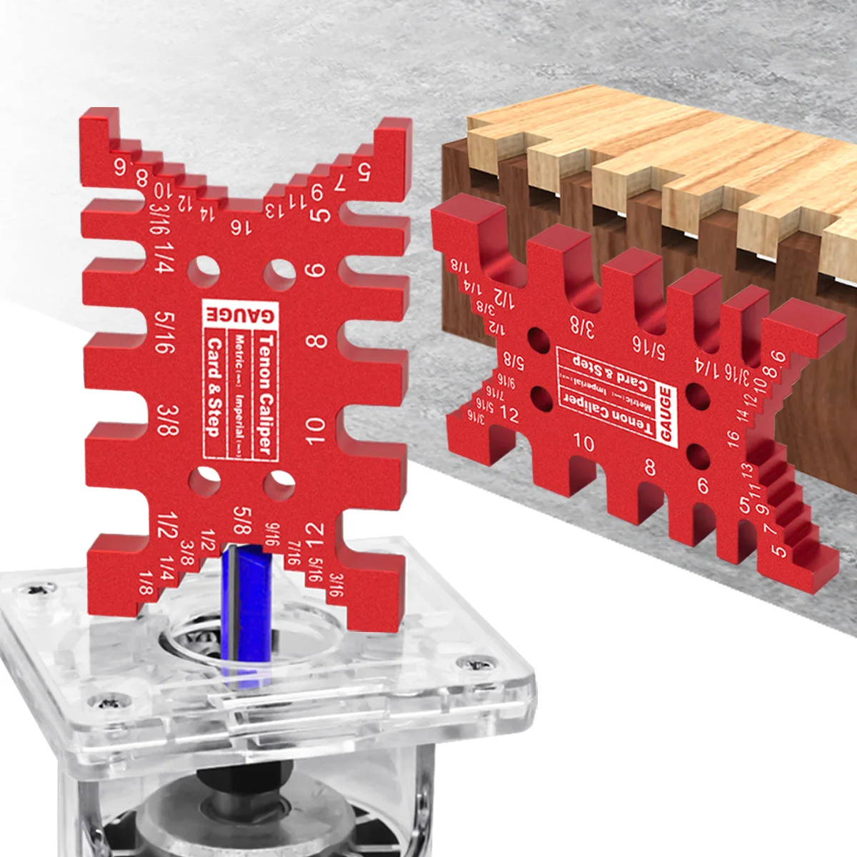 Aluminum Dovetail Jig Tenon Caliper Metric and Imperial Card Gauge ...