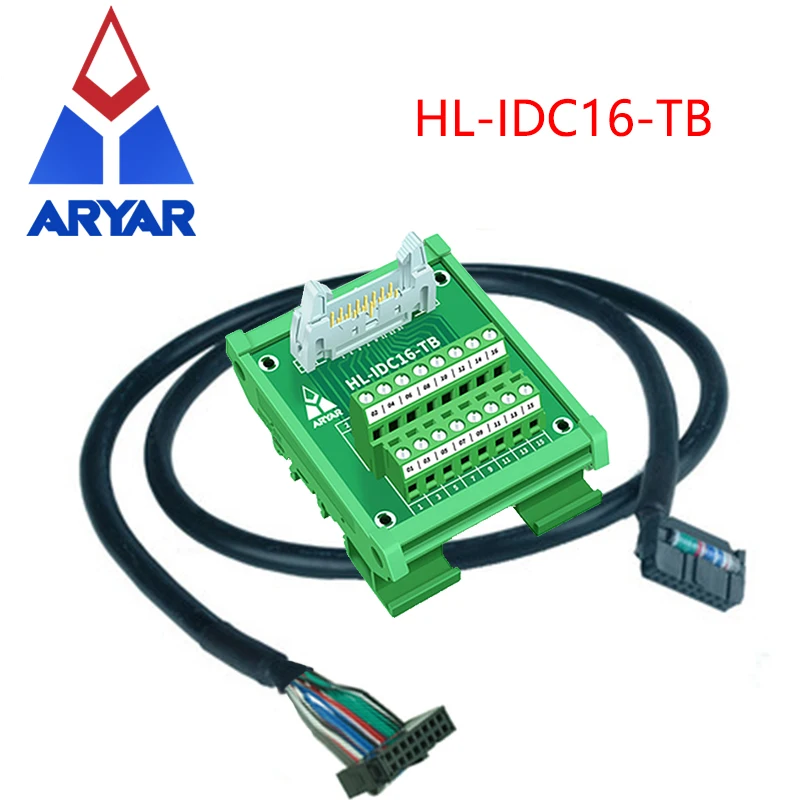 IDC16-Male-Turn-Terminal-Block-Breakout-Board-IDC16-Connector-DIN-Rail ...