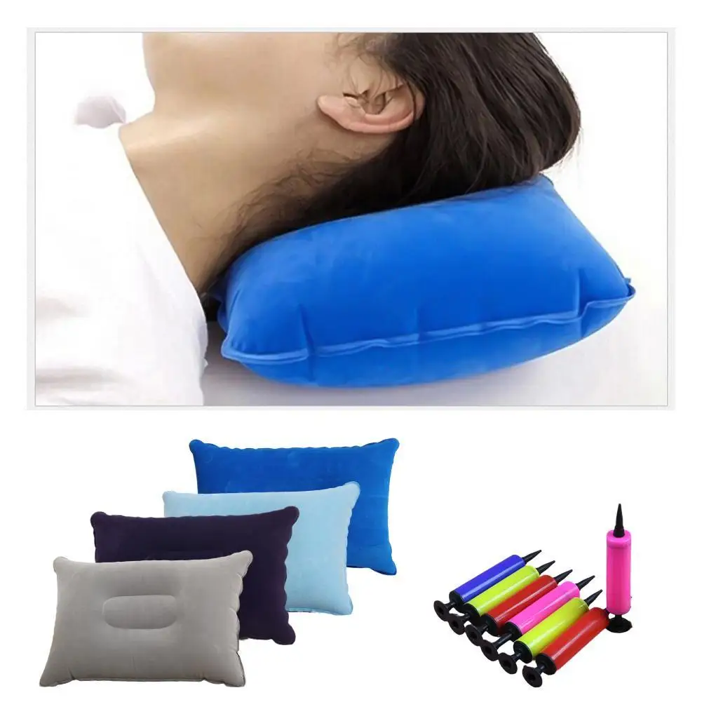 Outdoor-Air-Pillow-Inflatable-Cushion-Portable-Head-Rest-Compact-Travel ...