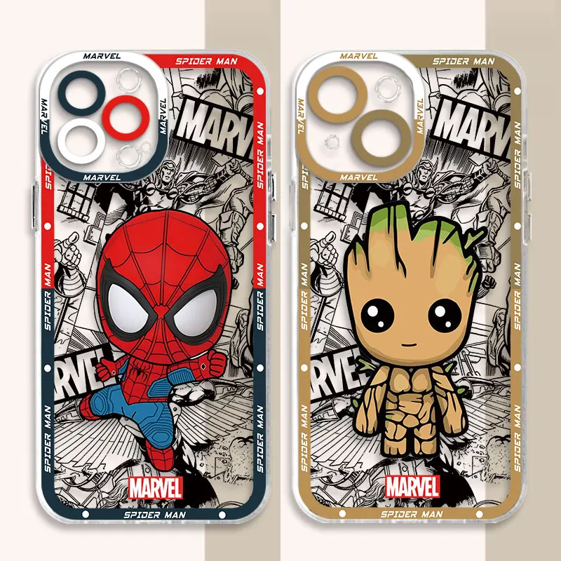 Marvel-Spider-Man-Groot-Phone-Case-for-Xiaomi-Redmi-Note-8-9-10-11-Pro ...