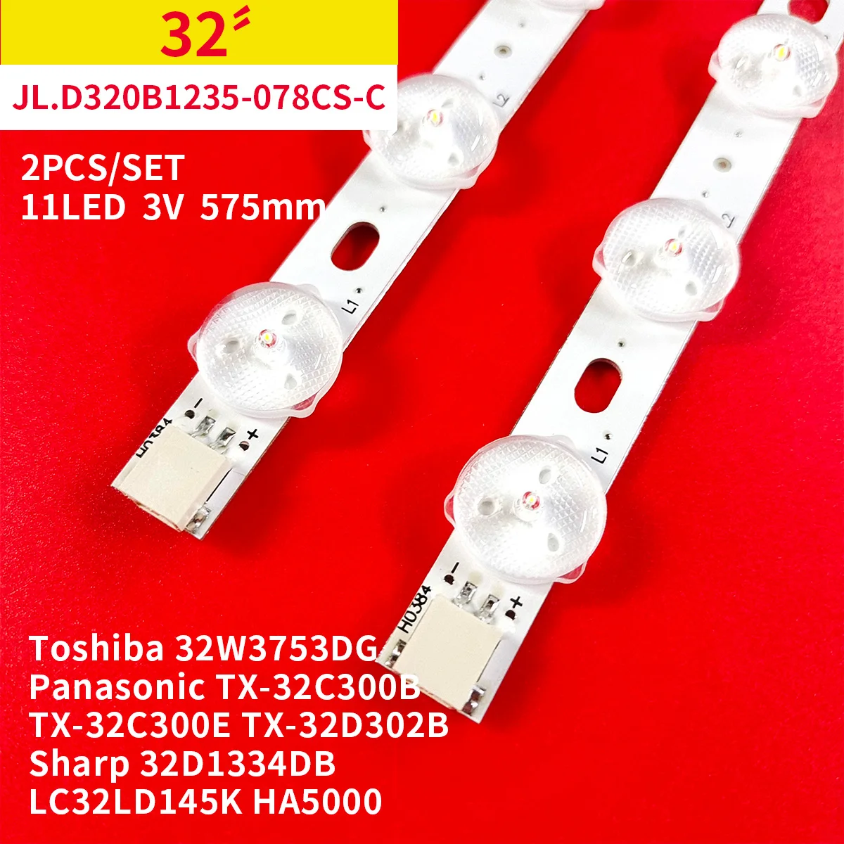 LED Backlight Strip for 32" TV JL.D320B1235-078CS-C VES315WNDS-2D-N14 TELEFUNKEN TE32182B29C10 ...