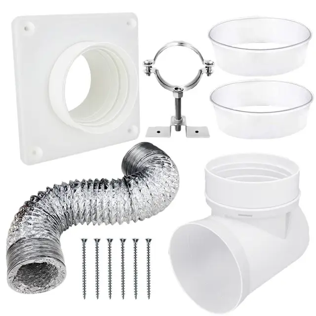 Vent Hookup In Wall 4 Inch 90 Degree Dryer Vent Elbow - PVC Plastic ...