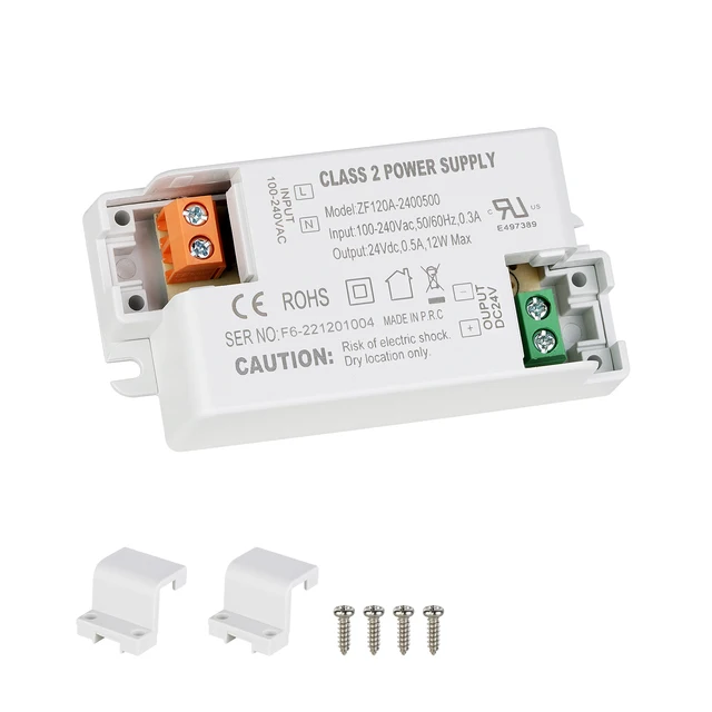 LED 스트립 조명용 디밍 가능 LED 드라이버 변압기 전원 공급 장치, 정전압 LED 프로젝트용, 100V 240V AC에서 ...