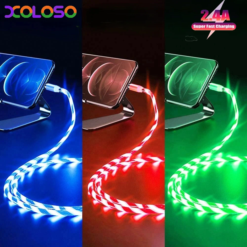 1m-2m-Glowing-LED-Light-Charger-Data-Cable-Phone-2-4A-USB-Charging ...