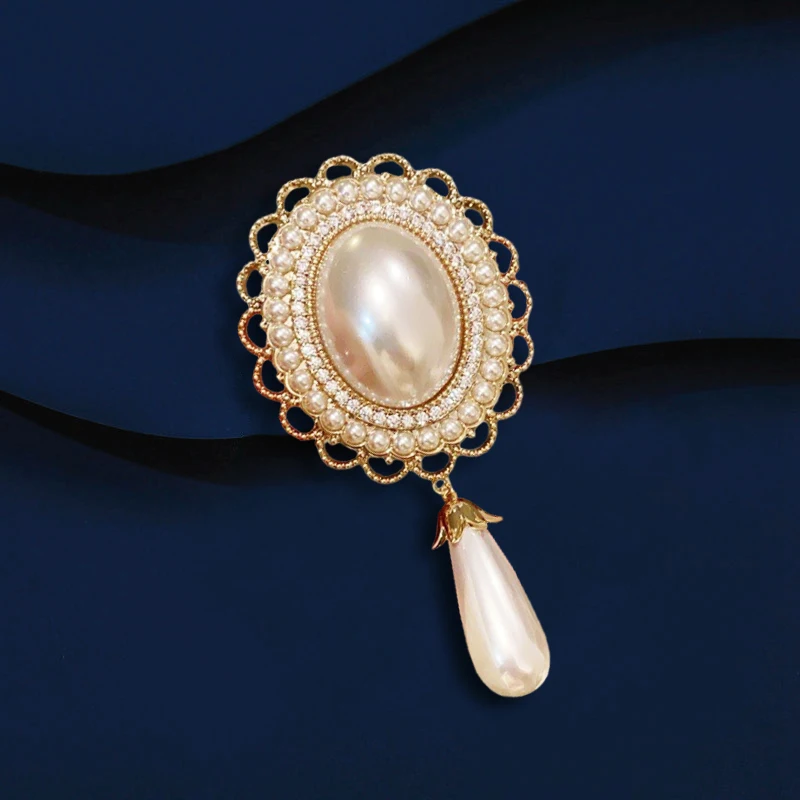 OKILY-Vintage-Imitation-Pearl-Lace-Romantic-Court-Style-Brooch-Pins ...