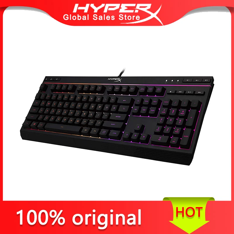 HyperX-Alloy-Core-RGB-Membrane-Gaming-Keyboard-Comfortable-Quiet-Silent ...