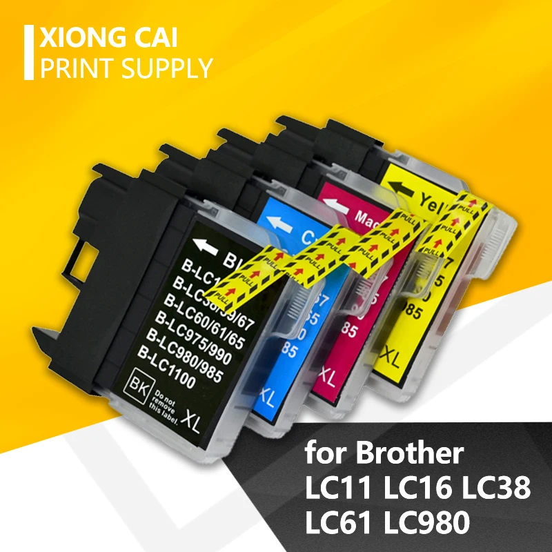 Brother DCP J140W/145C/165C/185C/195C/197C 용 호환 잉크 카트리지, LC38/LC11/LC61 ...