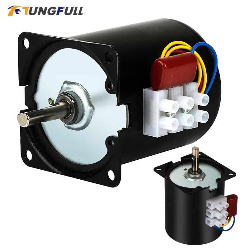 220V AC 14W Low Speed Permanent Magnet Micro Gear Motor 60KTYZ 50Hz 1/2 ...
