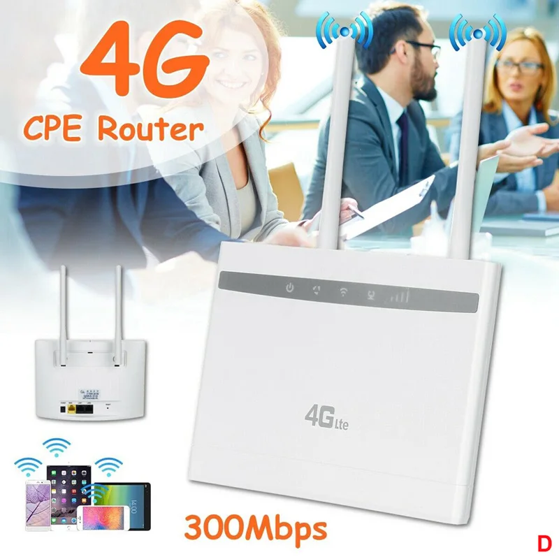 CPE100 LTE Networking 300Mbps CPE Wireless 4G Router With SIM Card Slot ...