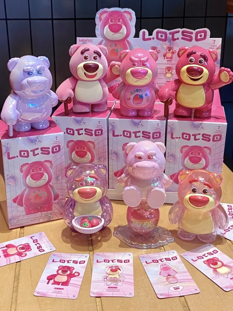 Miniso-Disney-Strawberry-Bear-Blind-Box-Toy-Story-Lotso-Anime-Figure ...