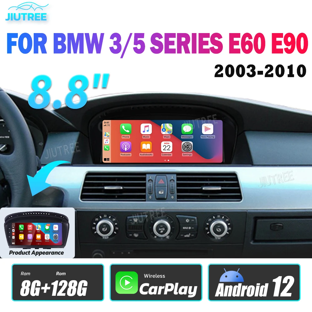 8.8 Inch Android 12 Touch Screen For BMW E60 E61 E63 M6 E91 E92 2003 ...