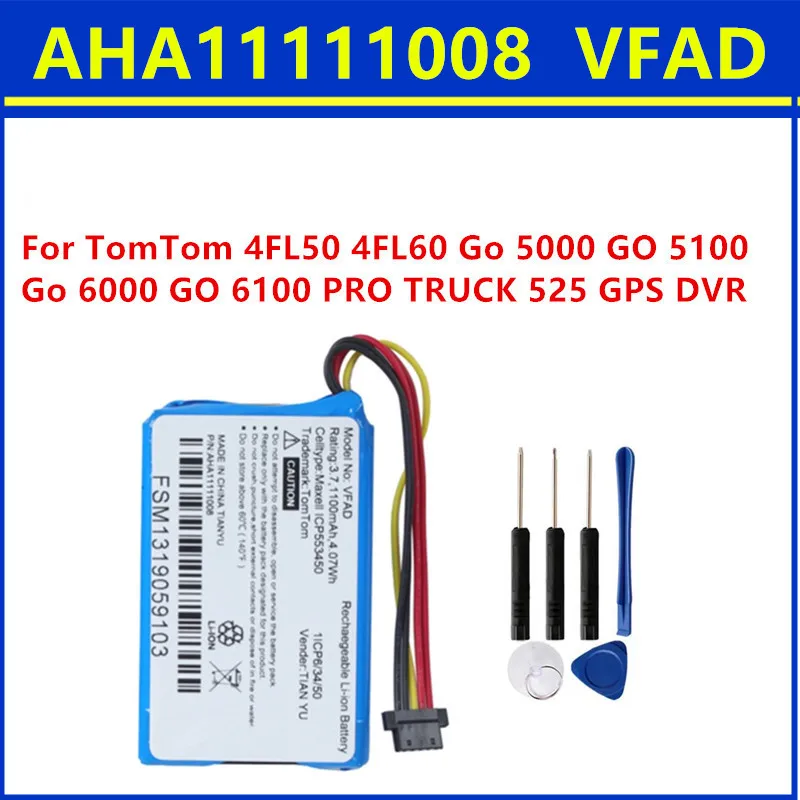 VFAD AHA11111008 Battery 1100mAh GPS Battery For TomTom 4FL50 4FL60 Go ...