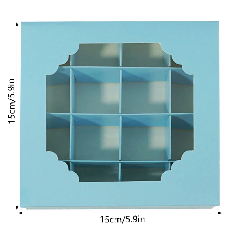 Party Cupcake Boxes Empty 16 Grids Gift Candy Boxes Inserts Clear ...