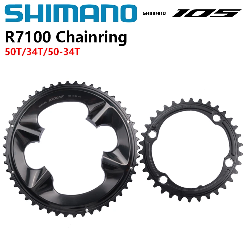 Shimano 105 R7100 Di2 Crankset Chainring 12s For FC-R7100 R8100 34T/50T ...