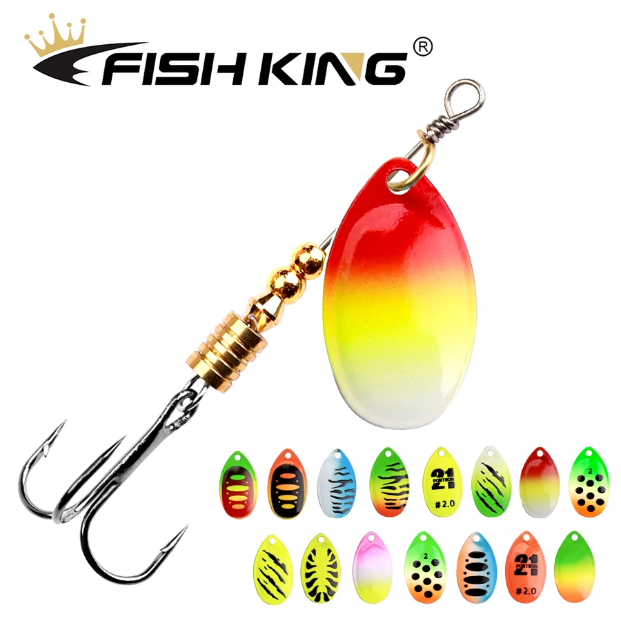 FISH KING 1PCS 6.0CM 6.5CM Spinner Spoon Fishing Lure Spinner Bait ...