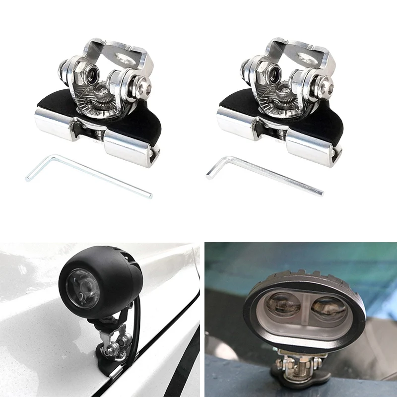 2pcs Led Work Light Mount Bracket Clamp Holder For Off Road Suv Atv 4wd ...