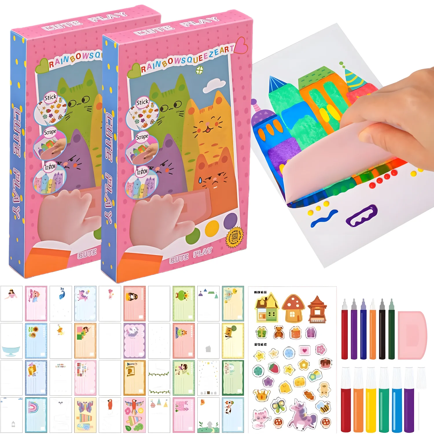 Rainbow Magic Scratch Art Set, 20 Premium Scratch Paper Sheets with 7 ...