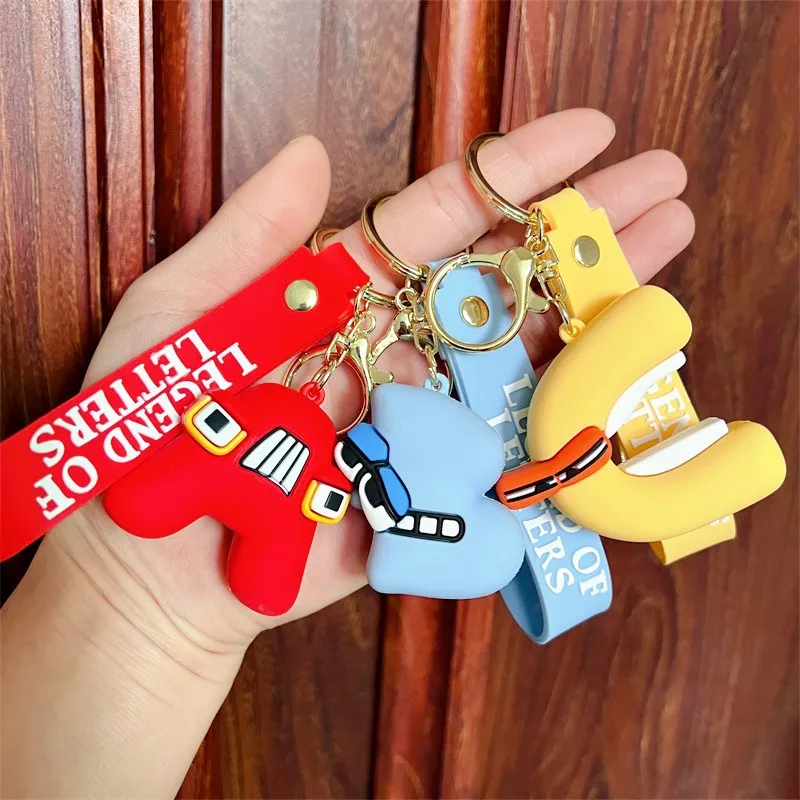 Coloring-Alphabet-Lore-Silicone-Keychain-Letter-Emoticons-Doll-Keyring ...