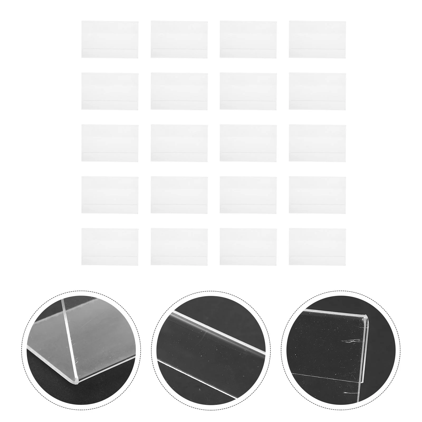20Pcs-Acrylic-Price-Tag-Rack-Transparent-L-Shape-Price-Label-Display ...