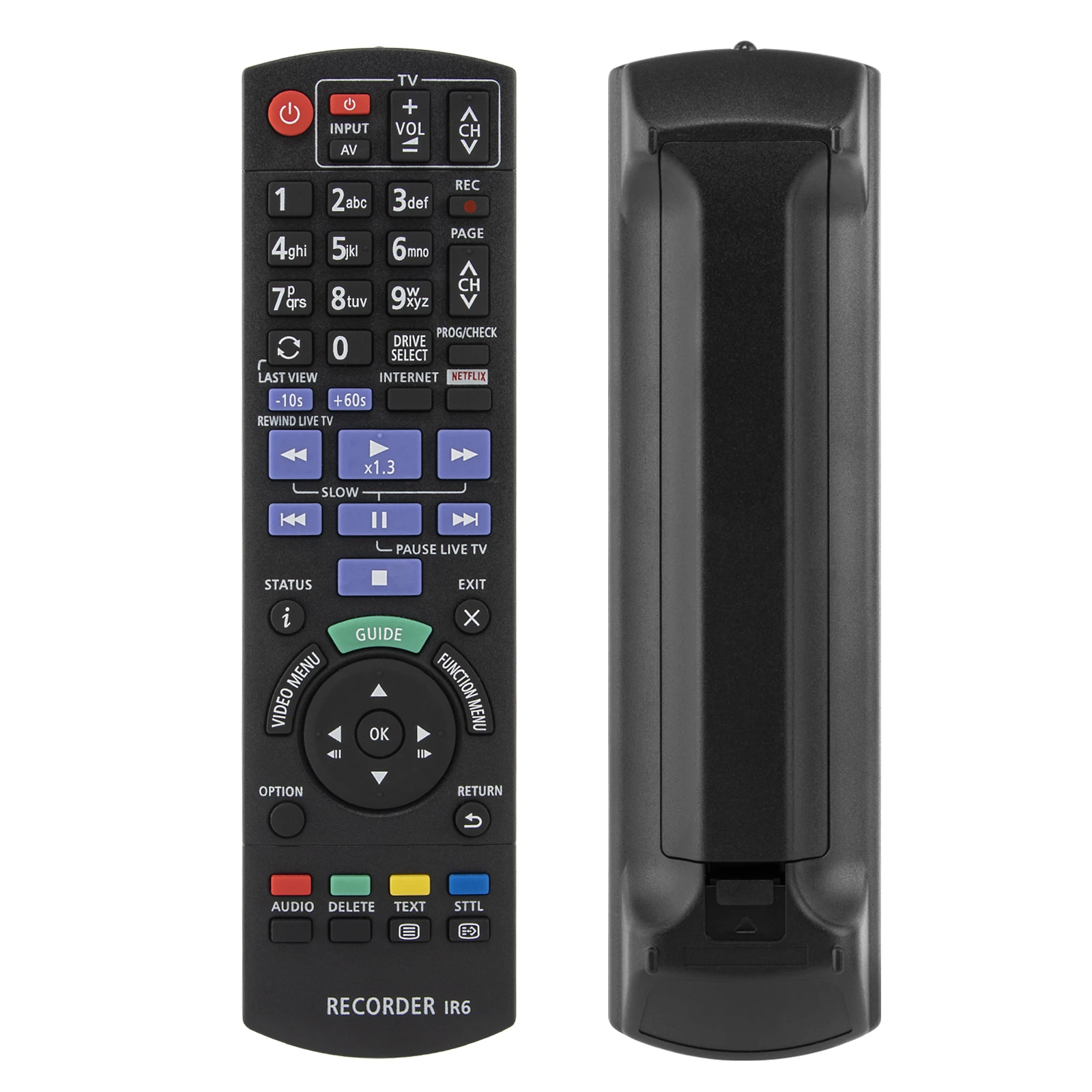 Remote Control N2QAYB001077 Use for Panasonic Blu-Ray Disc DVD Recorder ...
