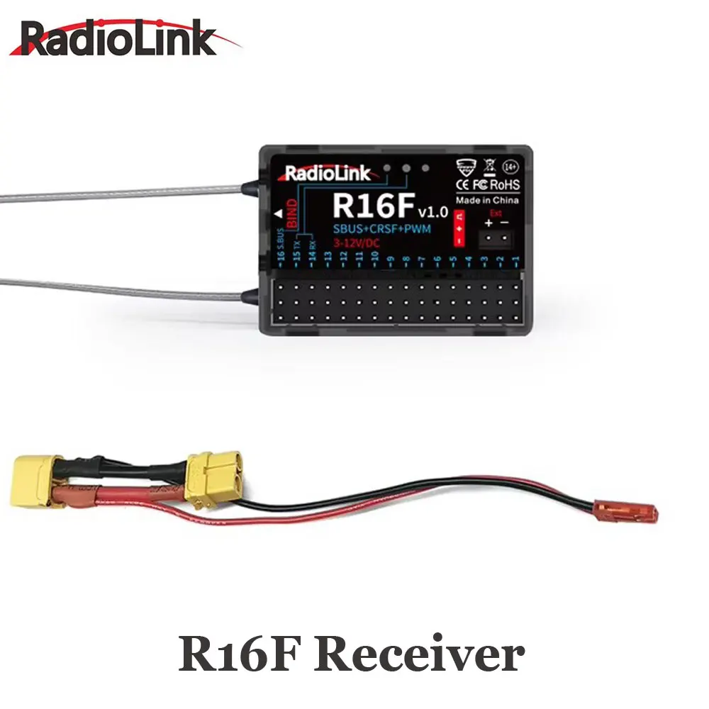 Radiolink-R16F-16-Channle-2-4G-Gyro-RC-Receiver-Car-Voltage-Transmission-Telemetry-600m-Long ...