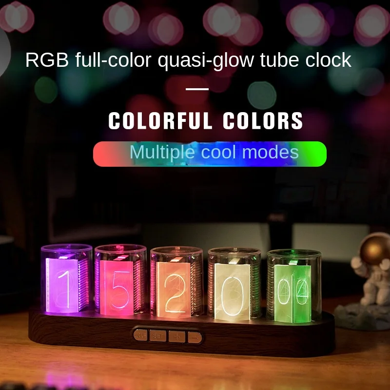 RGB Nixie Tube Clock Diy Kit Digital Retro Luxury Desktop Electronic ...