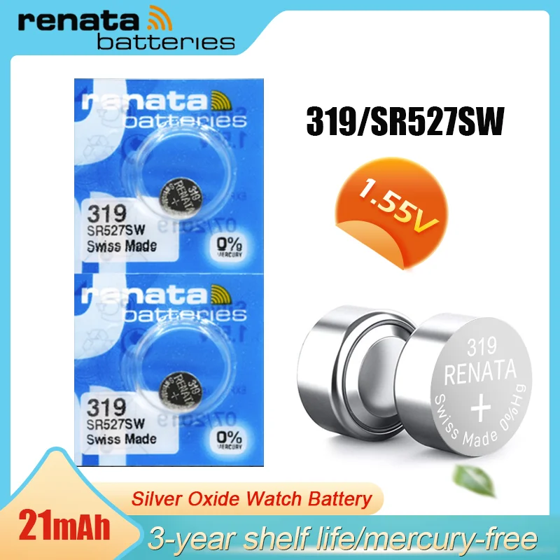 1-10PCS-Original-Renata-319-SR527SW-LONG-LASTING-1-55V-Silver-Oxide ...