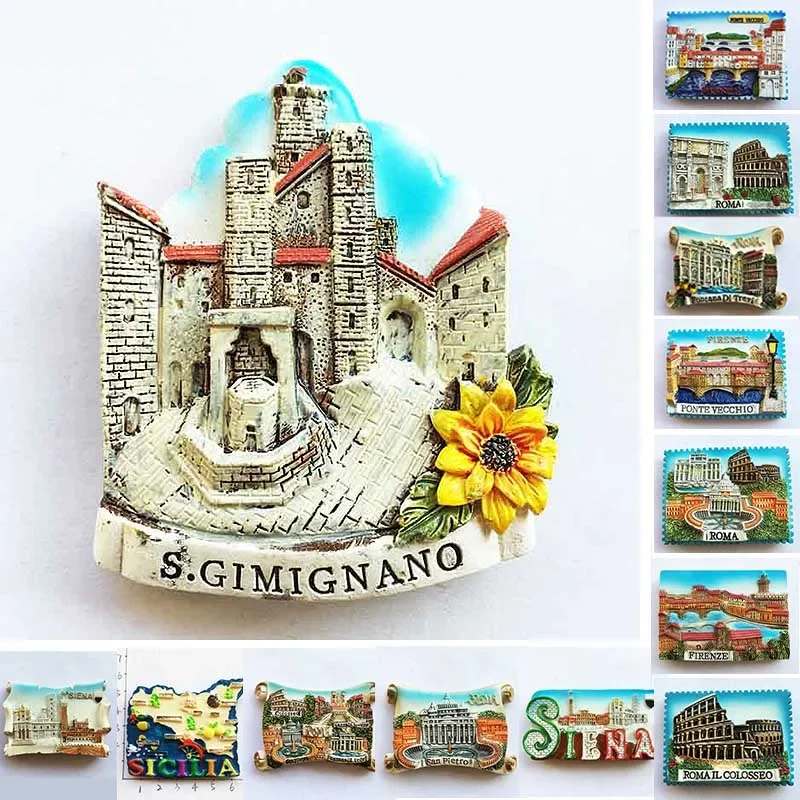 Italie-Fridge-Magnets-Italy-Rome-Sicilia-Siena-Florence-Colosseo ...