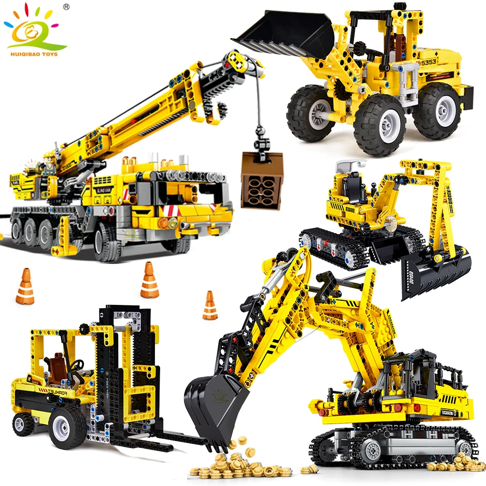 Toys City Engineering Building Blocks | Huiqibao City Building Blocks ...